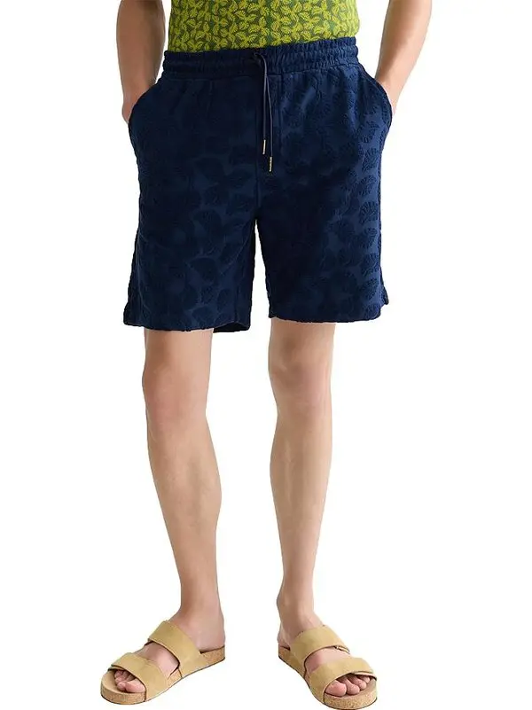 Scotch & Soda Terry Jacquard Shorts - Pageant Blue