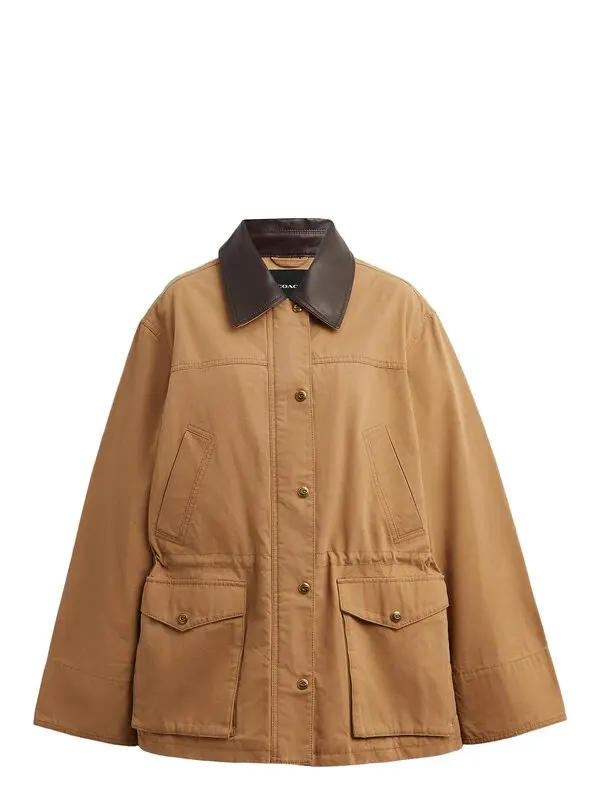 COACH Barn Jacket In Organic Cotton - Khaki