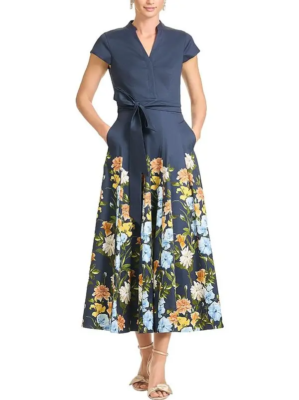 SACHIN AND BABI Ganika Dress - Navy Wildflowers Degrade