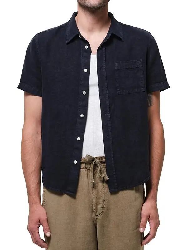 Citizens Of Humanity Short Sleeve Pocket Cairo Shirt - Navy