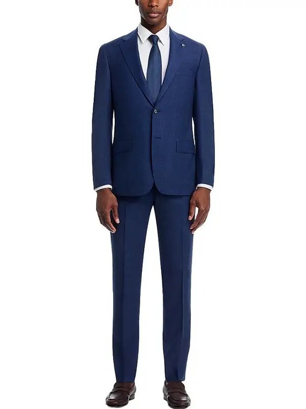 Hart Schaffner Marx Classic Fit Tonal Plaid Suit - Blue