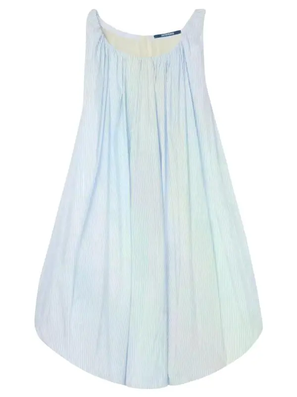 Jacquemus Lavande Striped Balloon Midi Dress - Blue