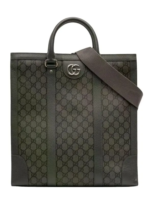 Gucci Gg Supreme Ophidia Satchel - Grey