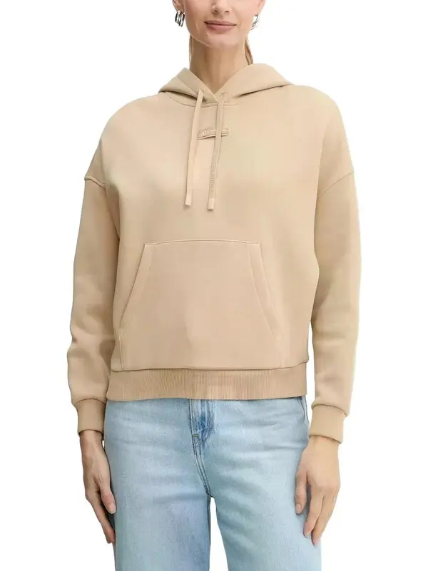 Armani Exchange Logo-patch Hoodie - Neutrals