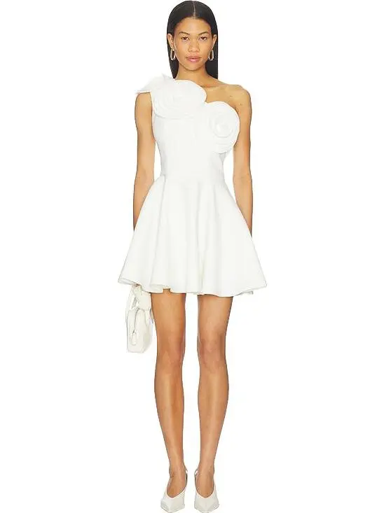 ELLIATT Noralyn One Shoulder Mini Dress - White