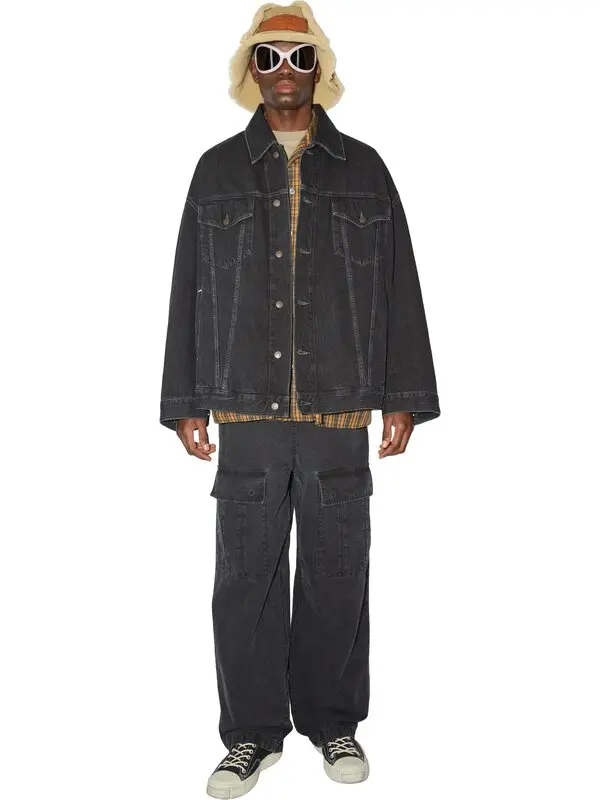 Acne Studios Denim Jacket Oversized Fit - Black