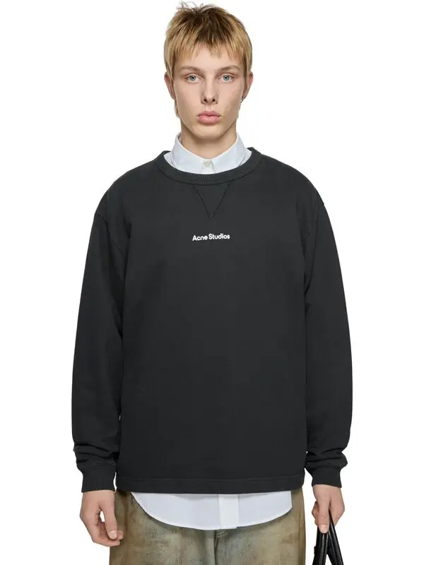 Acne Studios Logo Stamp Sweater - Black