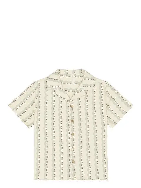 RYLEE + CRU Lapel Collar Shirt - Wave Stripe