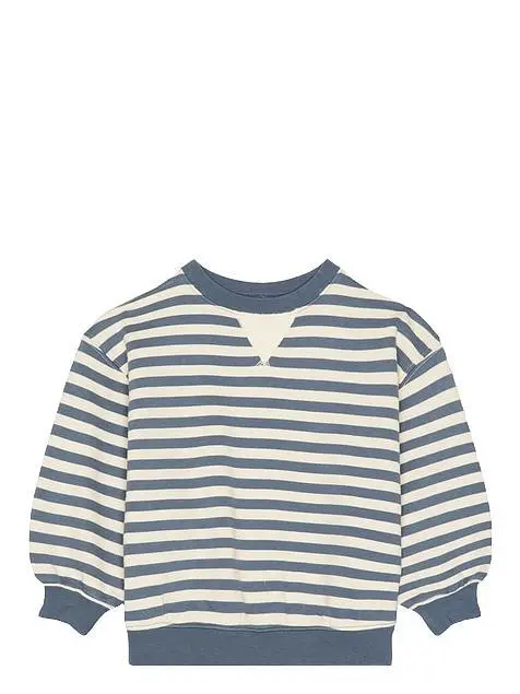 RYLEE + CRU Oversized Crew Sweater - Marine Stripe