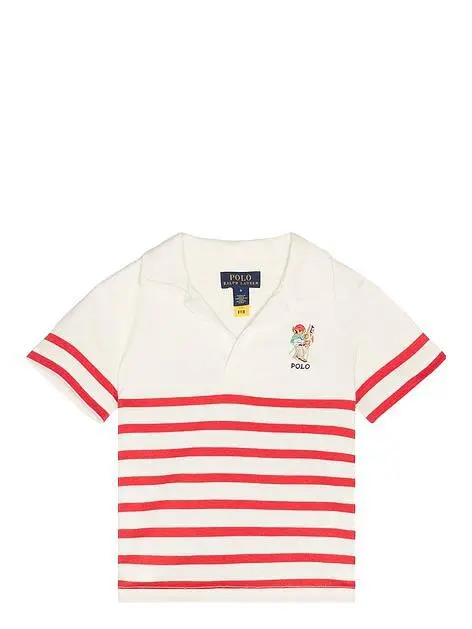 Polo Ralph Lauren Short Sleeve Striped Rugby Shirt - Nantucket Red Multi