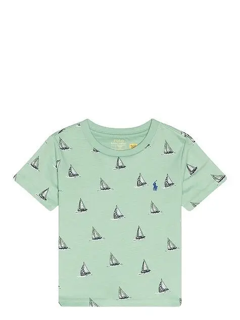 Polo Ralph Lauren Short Sleeve Sail Print T-shirt - On The Sail Celadon