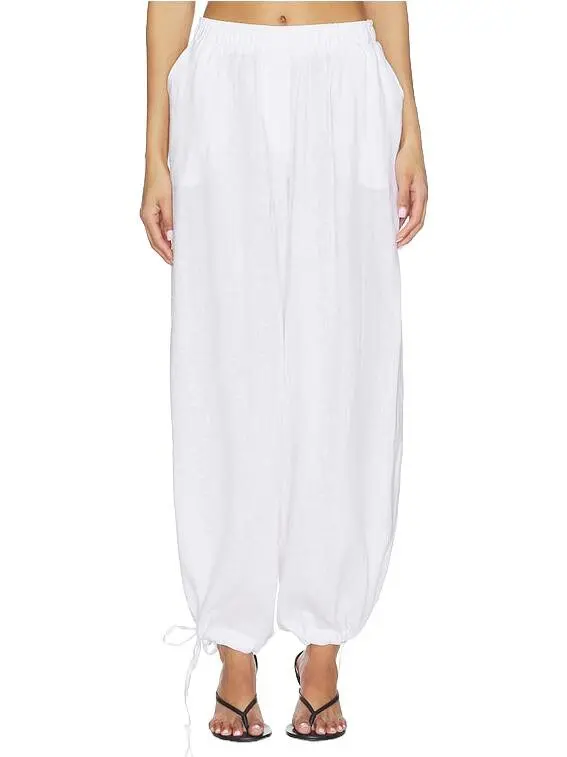 AEXAE Linen Balloon Pant - White