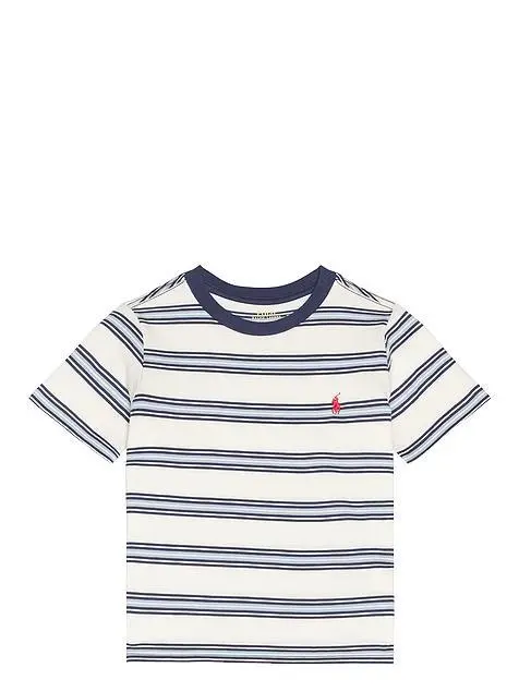 Polo Ralph Lauren Short Sleeve Striped Crewneck T-shirt - Deckwash White Multi