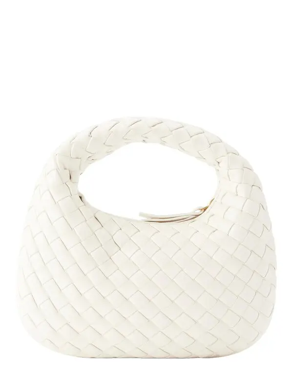 Bottega Veneta Baby Veneta Intrecciato Leather Shoulder Bag - White