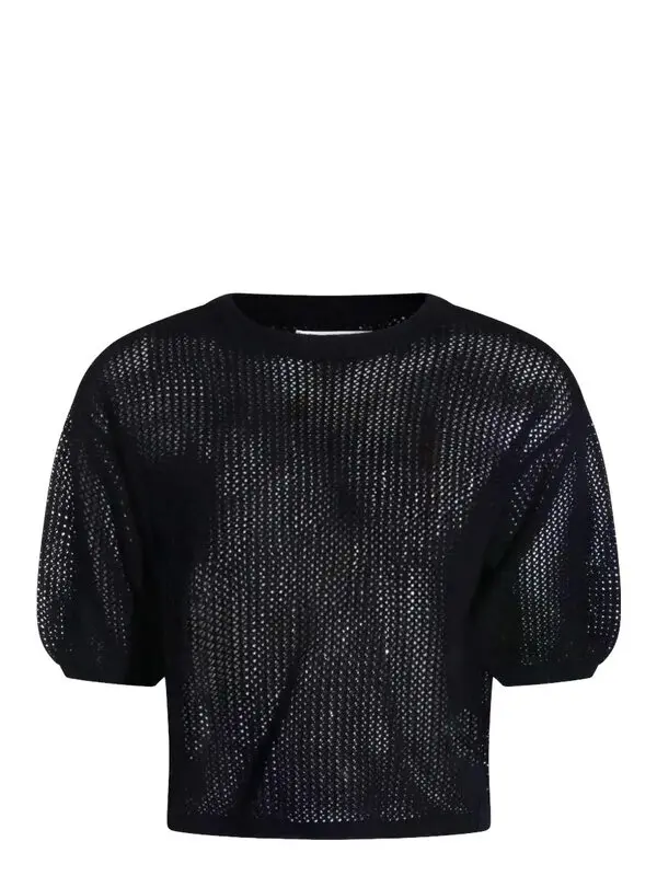 Antonelli Firenze Pointelle-knit Top - Blue