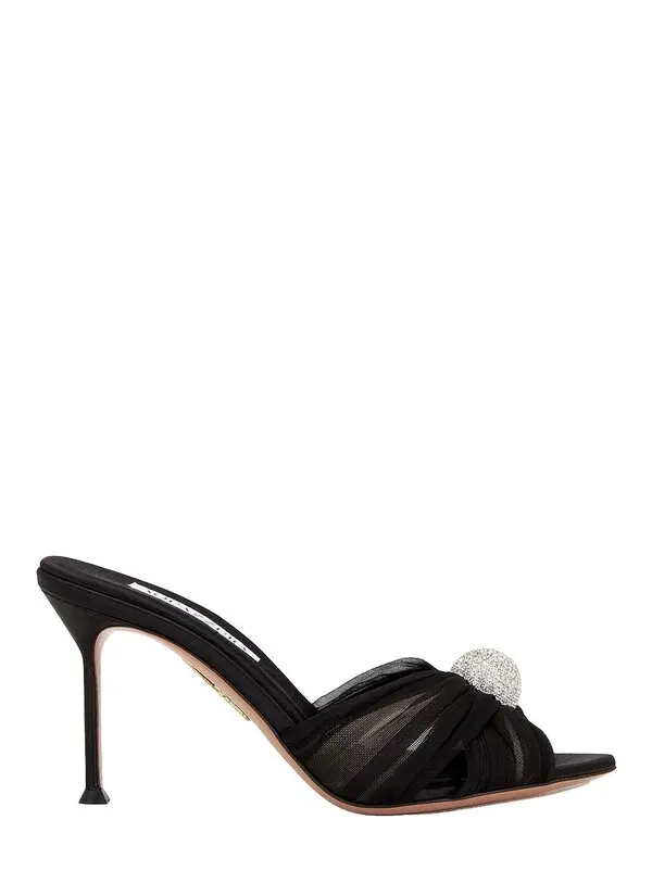 AQUAZZURA Mystery 85 Mule - Black