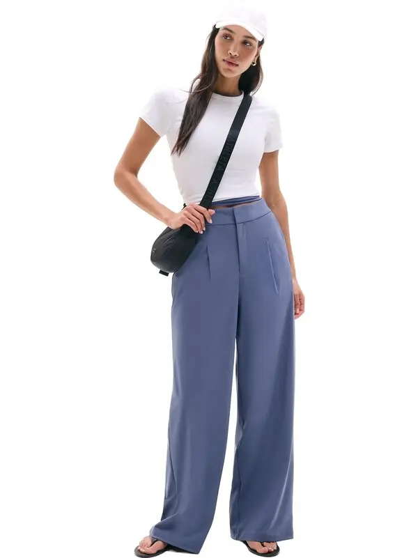 Athleta High-rise Wide-leg Trousers - Celestial