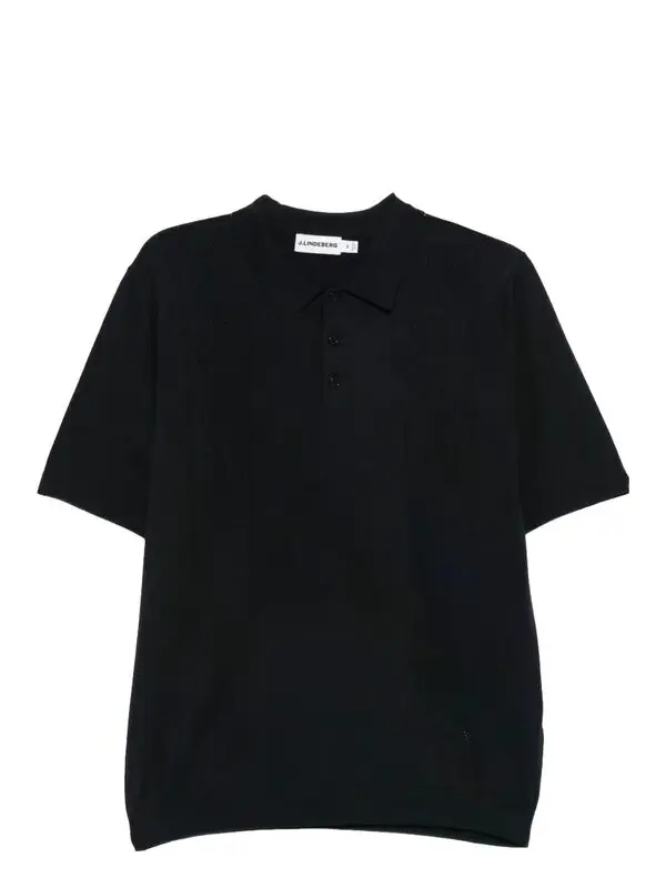 J. Lindeberg Reymond Knitted Polo Shirt - Blue