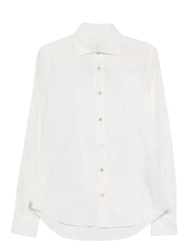 Eleventy Textured Buttoned Shirt - Neutrals