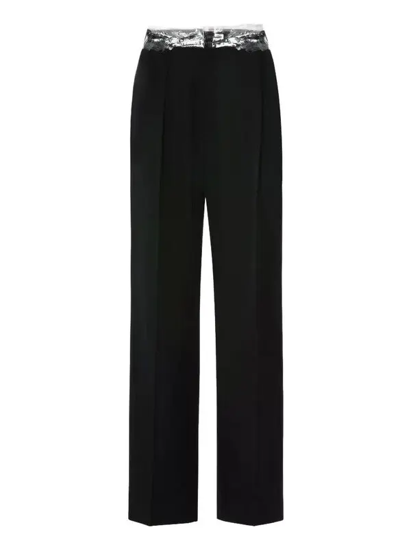MAISON MARGIELA Wide-leg Pleated Trousers - Black
