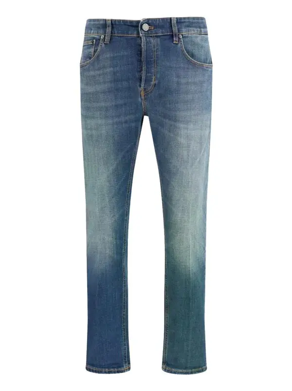 PT TORINO Patch-pocket Straight Leg Jeans - Blue