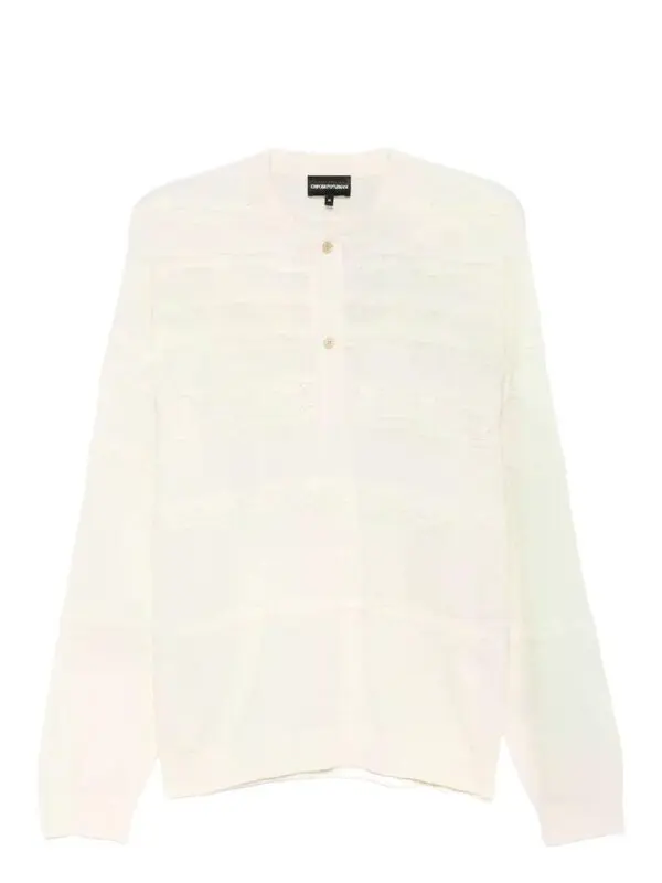 Emporio Armani Patterned Knit Sweater - Neutrals