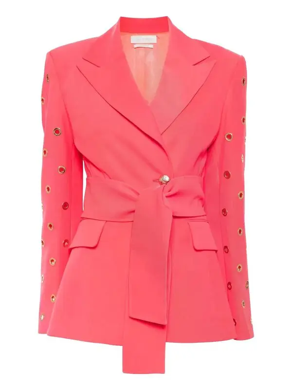 SAIID KOBEISY Metal Ring Tailo Jacket - Red
