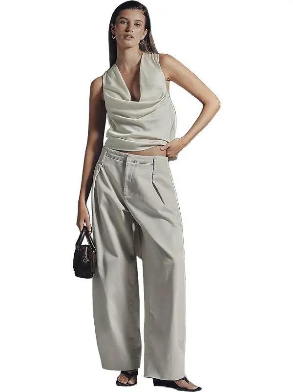 Maeve Sculpted Trousers - Grey Putty