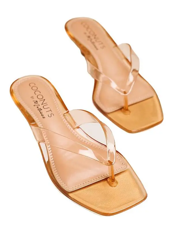 Matisse Margo Flip-flop Kitten Heel Sandals - Natural