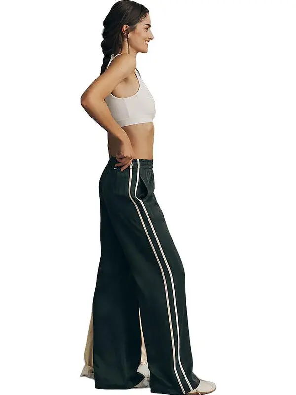 The Upside Marnie Silk Wide-leg Pants - Green