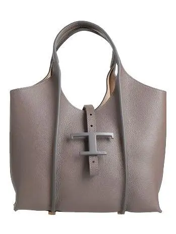 TOD'S Leather Tote Bag - Grey