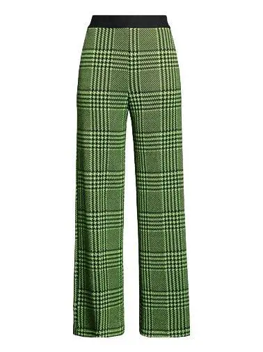 Liviana Conti Light Polyester Blend Wide-leg Pants - Green