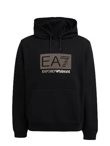 EA7 Sweatshirt In Polyester, Cotton And Elastane - Black