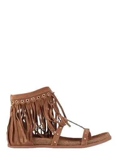EMANUÉLLE VEE Thong Gladiator Sandals - Brown