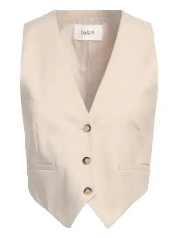 Ba&sh Tailored Gabardine Vest - Beige
