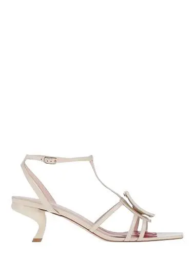 ROGER VIVIER Leather Sandals - White