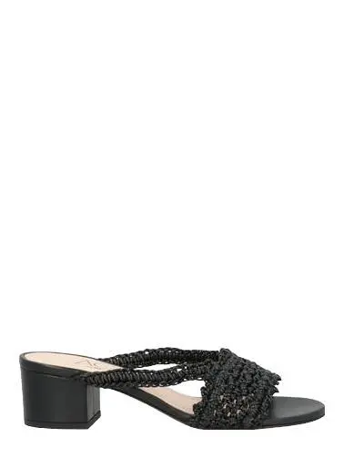 Agl Leather Sandals - Black