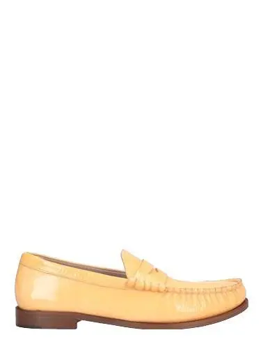 CALPIERRE Cream Penny Loafers - Orange