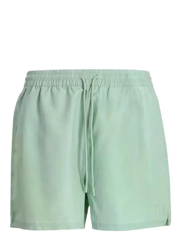REPRESENT Logo-embroidered Swim Shorts - Green