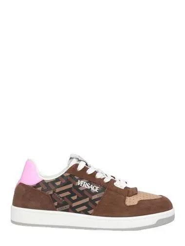 Versace Leather Low-top Sneakers - Brown
