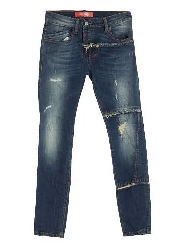 TAKESHY KUROSAWA Straight-leg Jeans With Distressed Detail - Blue