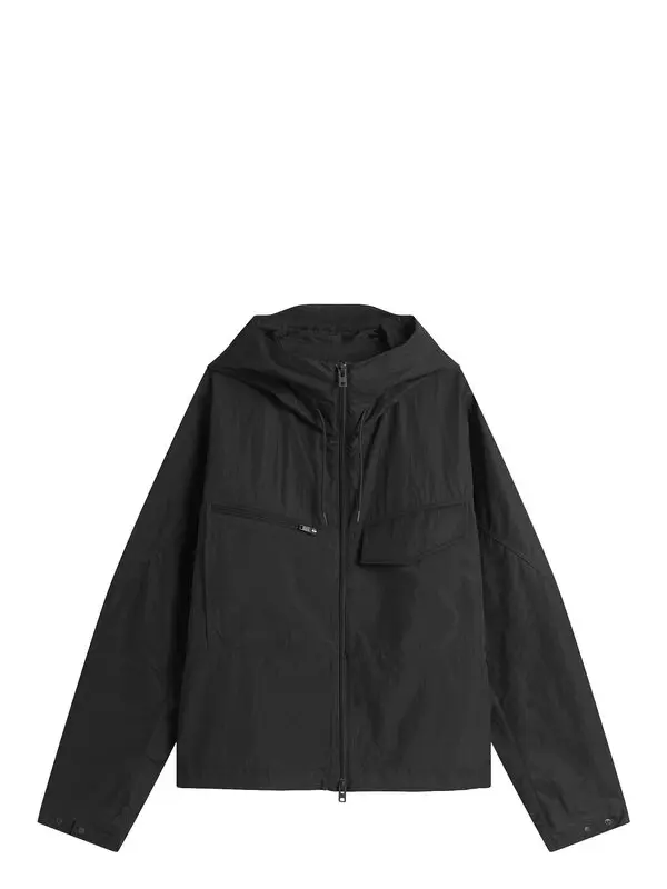 Y3 Cotton Blend Hooded Jacket - Black