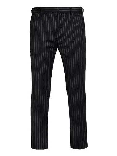 Dolce & Gabbana Tapered Leg Pinstriped Pants - Black