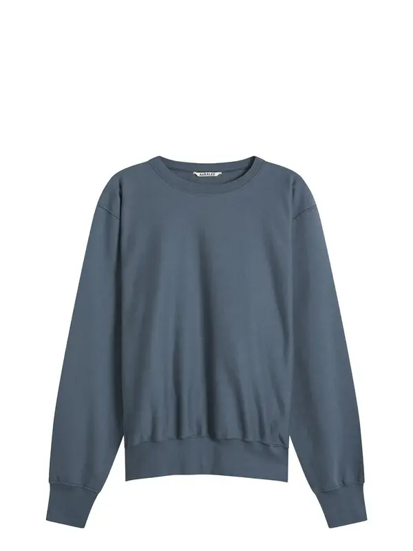 Auralee High Gauge Sweatshirt - Dusty Blue