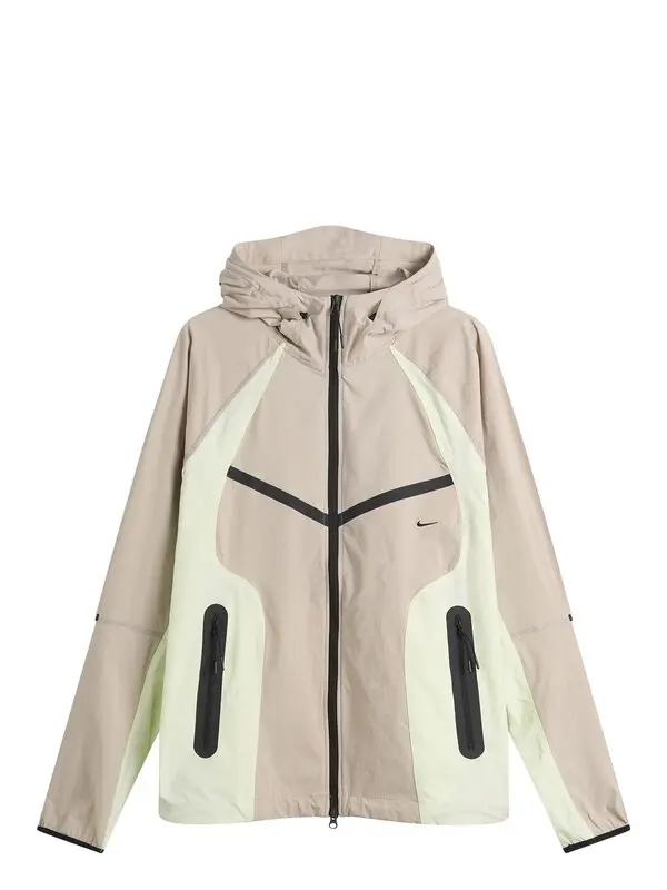 Nike Tech Woven Pro Oversized Jacket - Cream/volt Tint/black
