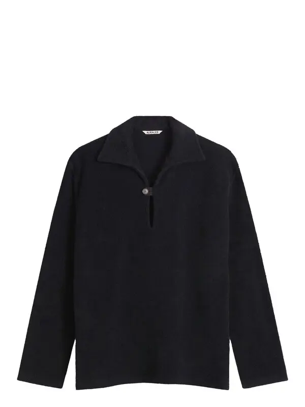 Auralee Pile Shirt - Navy