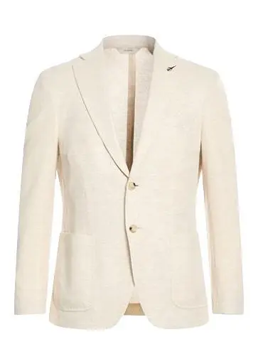 PAOLONI Blazer Dark Size Linen, Cotton, Polyamide - Off White
