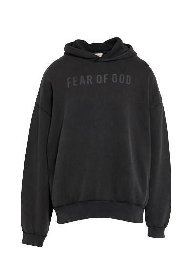 Fear Of God Cotton Terry Hooded Sweatshirt With Logo - Grey