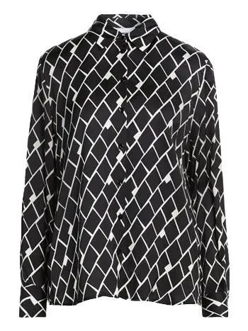 Alpha Studio Geometric Print Shirt - Black