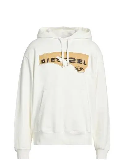 DIESEL Cotton French Terry Hoodie - White